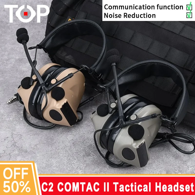 C2-COMTAC-II-Tactical-Headset-Pickup-Noise-Reduction-Hunting-Shooting ...