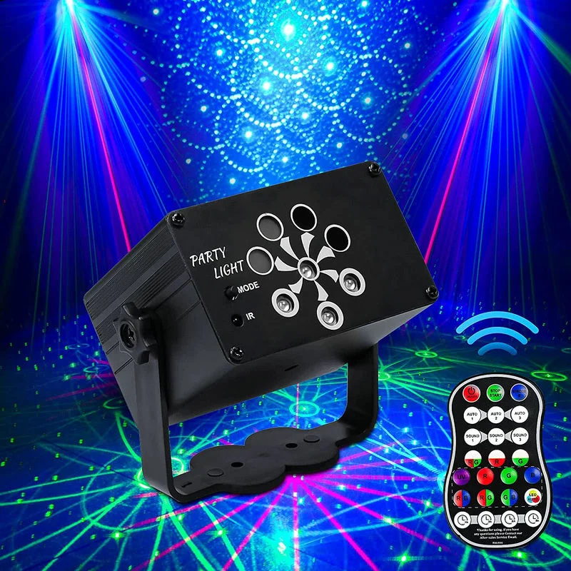 Battery Powered Home Party Laser Light DJ Disco Mini Lazer Projector ...