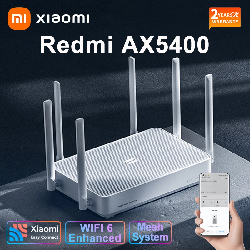 Xiaomi redmi ax5400 wifi roteador sistema de malha wifi 6 4k qam 160mhz ...