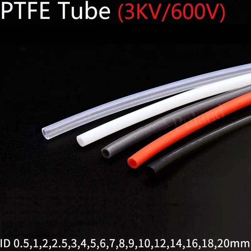 1m Ptfe Tube Id 0.5 1 2 2.5 3 4 5 6 7 8 10 12 14 16 18 20 Mm F46 Insulated Hose Rigid Pipe ...