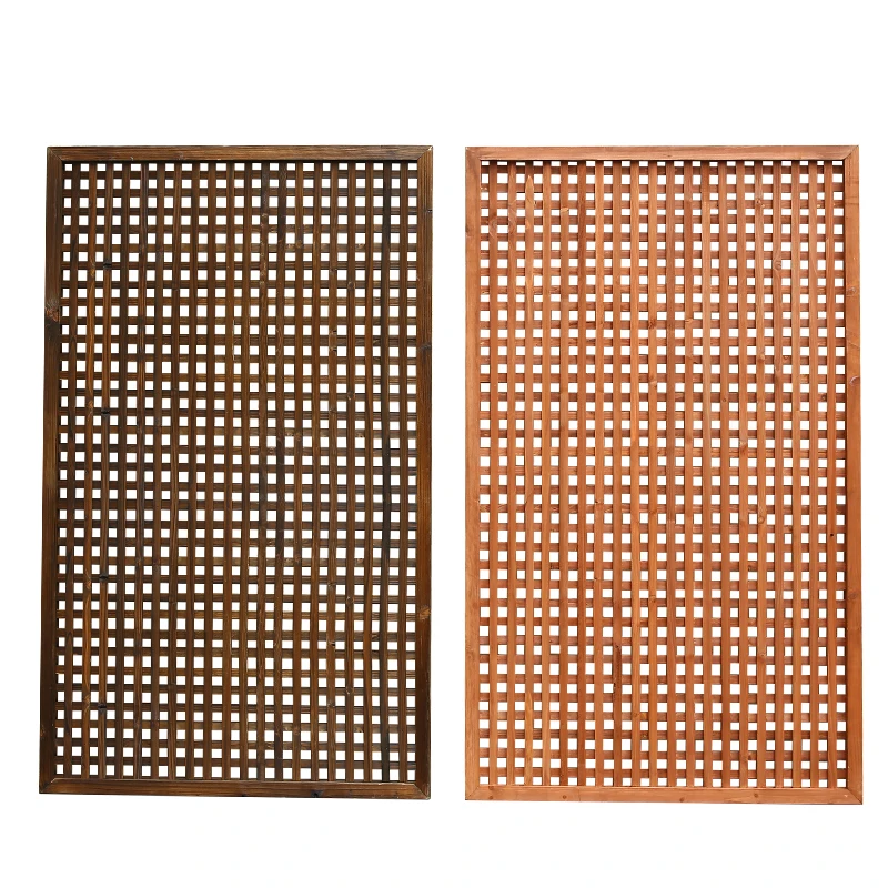 Partition-wood-grid-climbing-rattan-trellis-wooden-fence-villa-garden ...