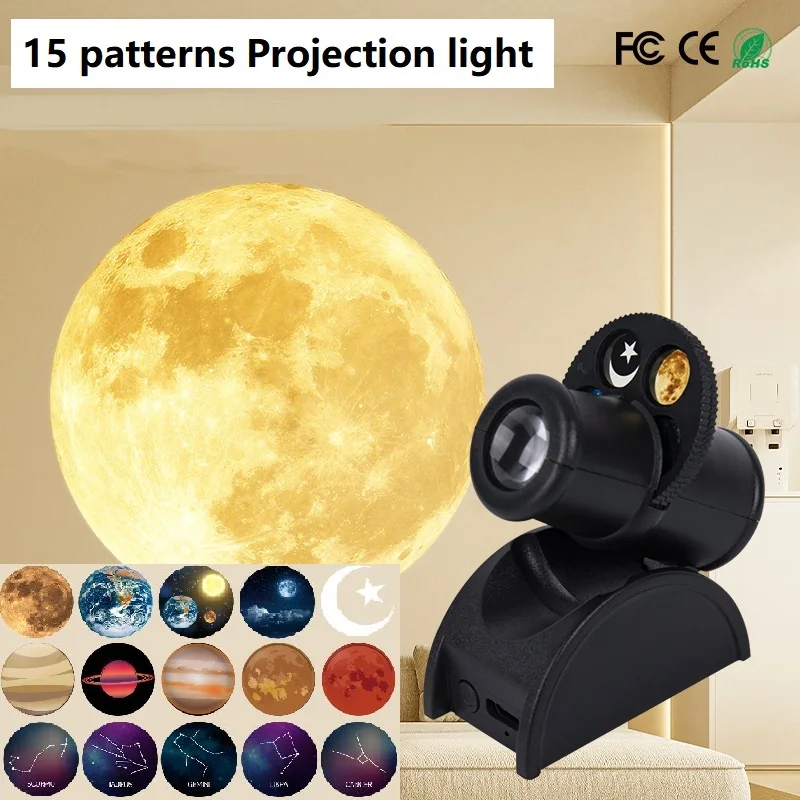 20-patterns-Night-Light-Galaxy-Projector-Earth-Moon-Planetarium-Lamp ...