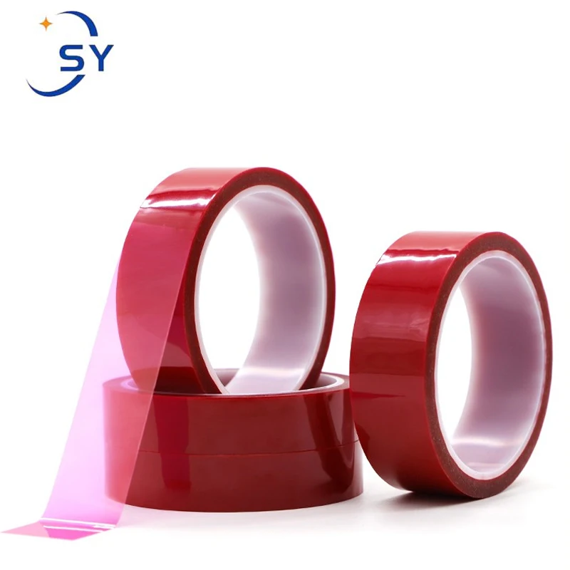 Red-Heat-resistant-Silicone-Tape-Traceless-PET-Translucent-Single-sided ...