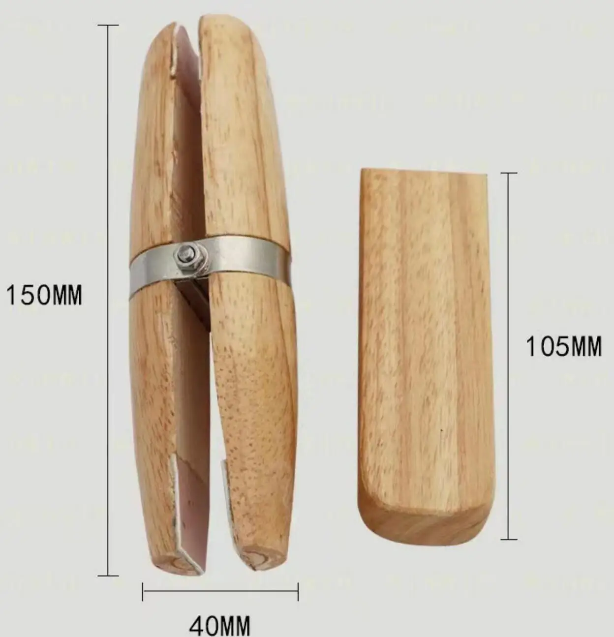 Professional-Wood-Ring-Clamp-Jewelers-Holder-With-Thick-Leather-Lined ...