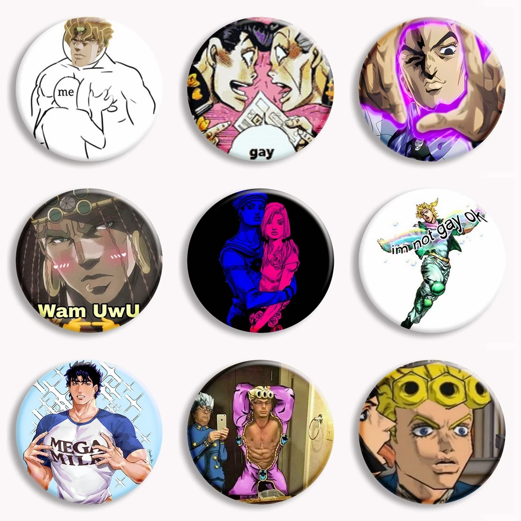 JOJOS-BIZARRE-ADVENTURE-Anime-divertido-Meme-bot-n-Pin-creativo-Kujo ...