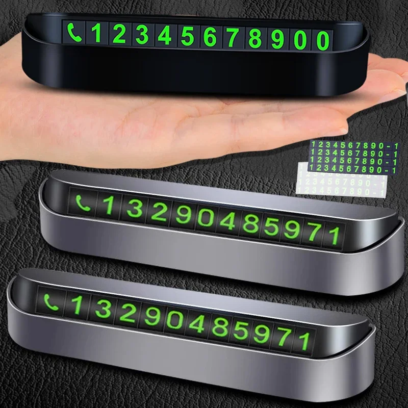 Car-Accessories-Mini-Portable-Telephone-Number-Plate-With-Switch-Phone ...
