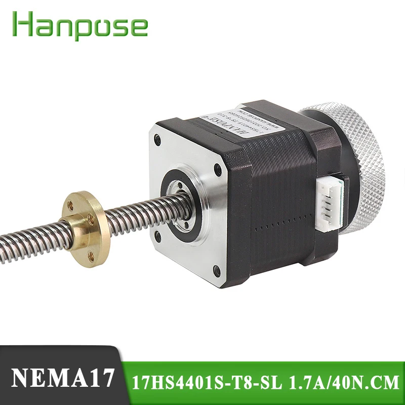 Nema17-Handwheel-screw-motor-40mm-1-7A-42-motor-17HS4401S-T8-4-100mm ...