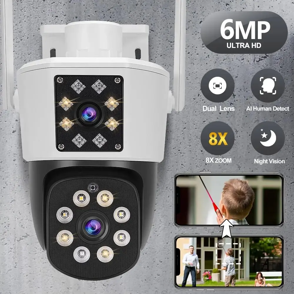 8X-Zoom-Dual-Lens-6MP-HD-Security-Camera-PTZ-Wifi-Camera-With-AI-Human ...