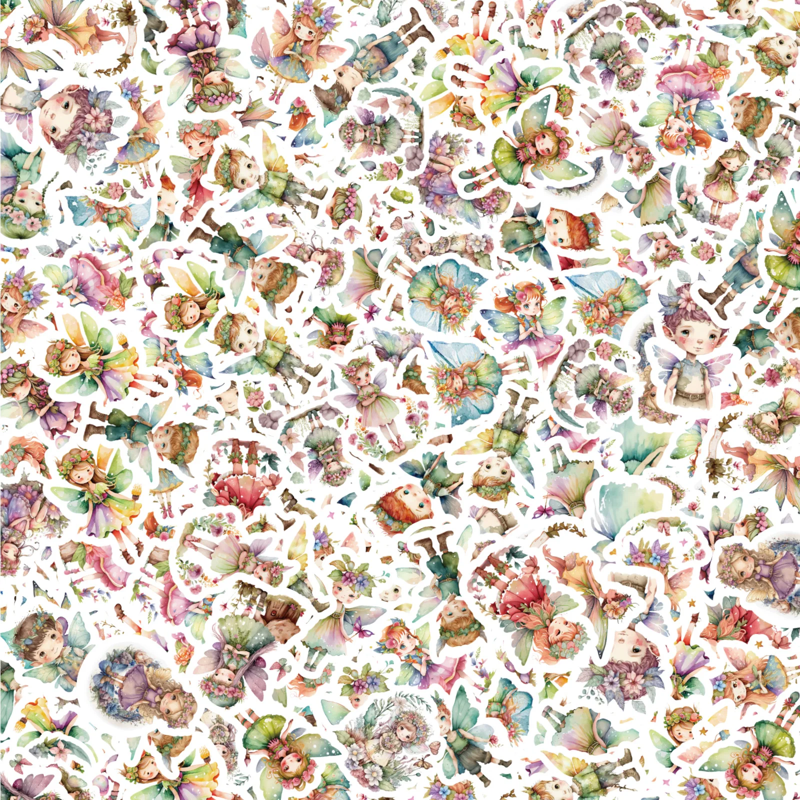 46pcs-Flower-Elf-Vintage-Graffiti-Stickers-Decorated-Notebook-Water-Cup ...