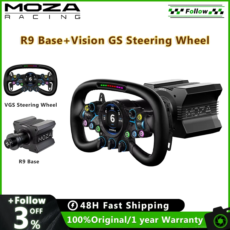 MOZA-Racing-R9-V2-R12-Direct-Drive-Wheel-Base-with-Vision-GS-Steering ...