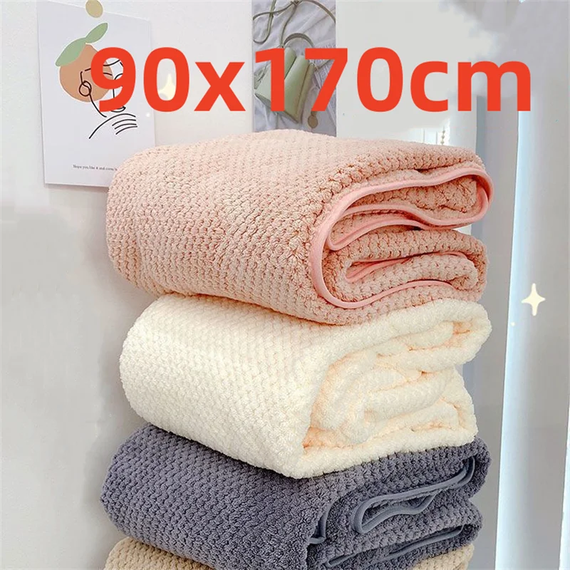 ThickenedCoral velvet pineapple bath towel increases water absorption ...