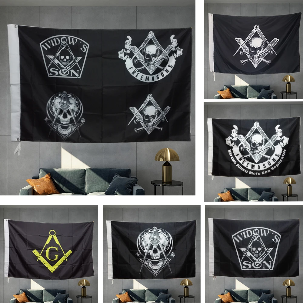 Masonic Flags Banners | Widows Sons Masonic | Brass Banner Decor | Free ...
