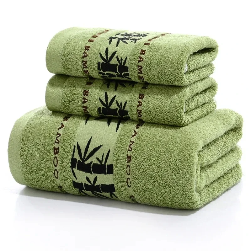 100-bamboo-fiber-embroidered-bamboo-green-bath-towel-suitable-for-adult ...