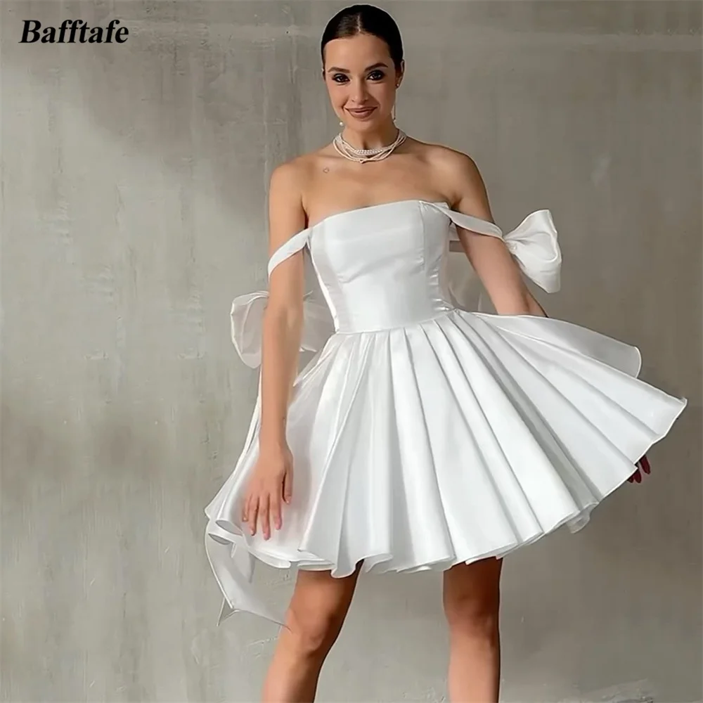 Bafftafe-Ivory-Silk-Satin-Short-Prom-Dresses-Off-The-Shoulder-Straps ...