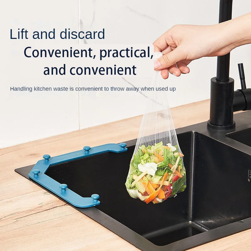 Triangle-Drainage-Rack-Kitchen-Sink-Leftovers-Filter-Hanging-Net-Drain ...