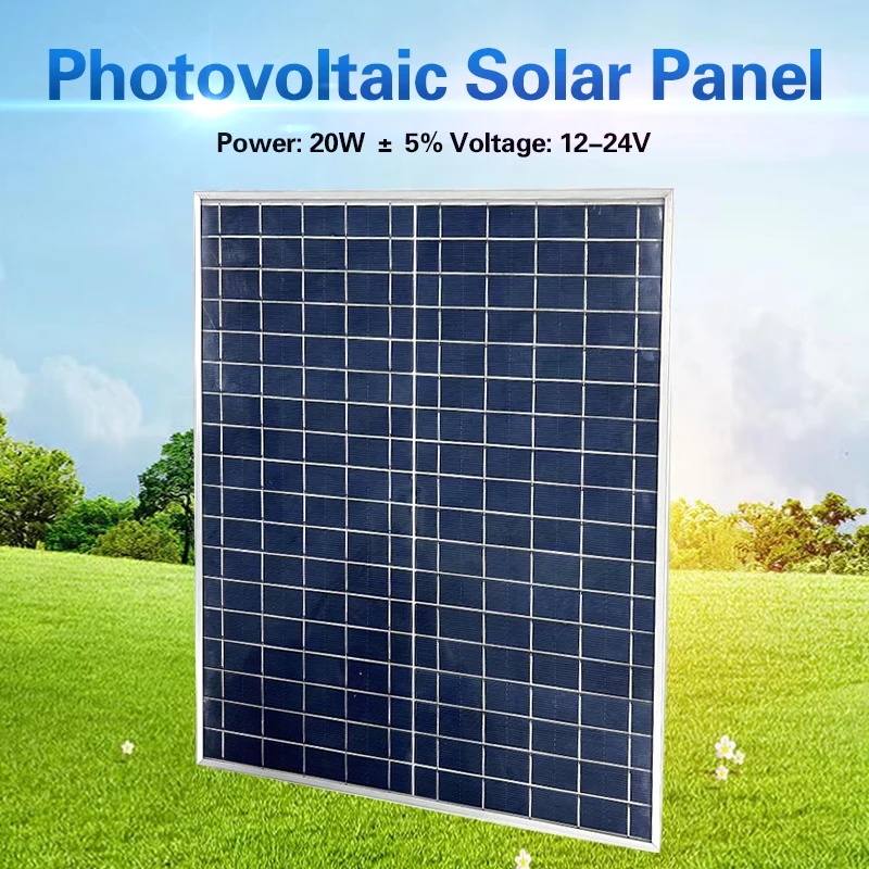 12V-Solar-Panel-Kit-20W-Complete-Polycrystalline-Power-Portable-Outdoor ...