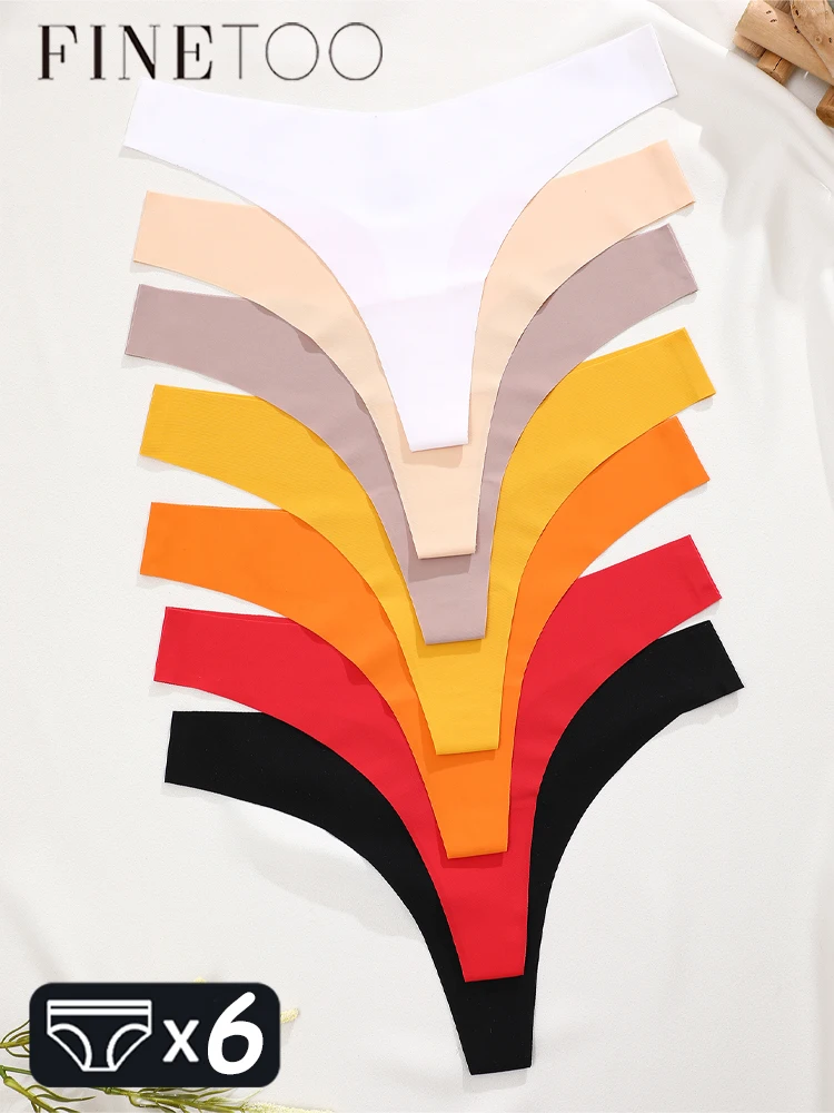 FINETOO-ropa-interior-sin-costuras-de-seda-de-hielo-para-mujer-6-piezas ...