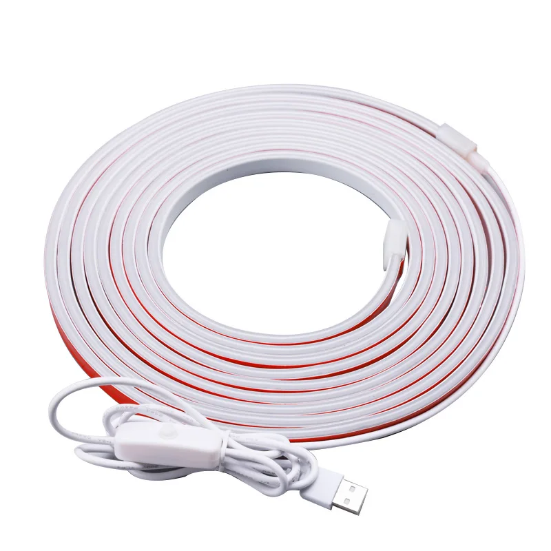 DC5V-USB-Neon-Strips-Lighting-IP65-Waterproof-DIY-Home-Decor-Yellow ...