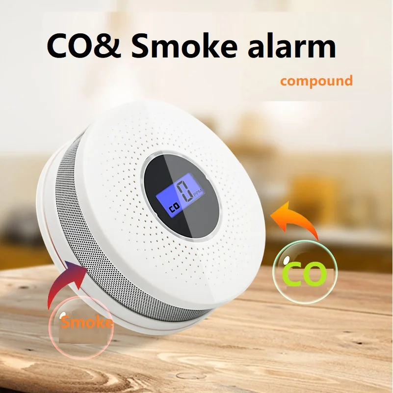 2 In 1 Wireless Carbon Monoxide Smoke Sensor Co Poisonous Gas Leak ...
