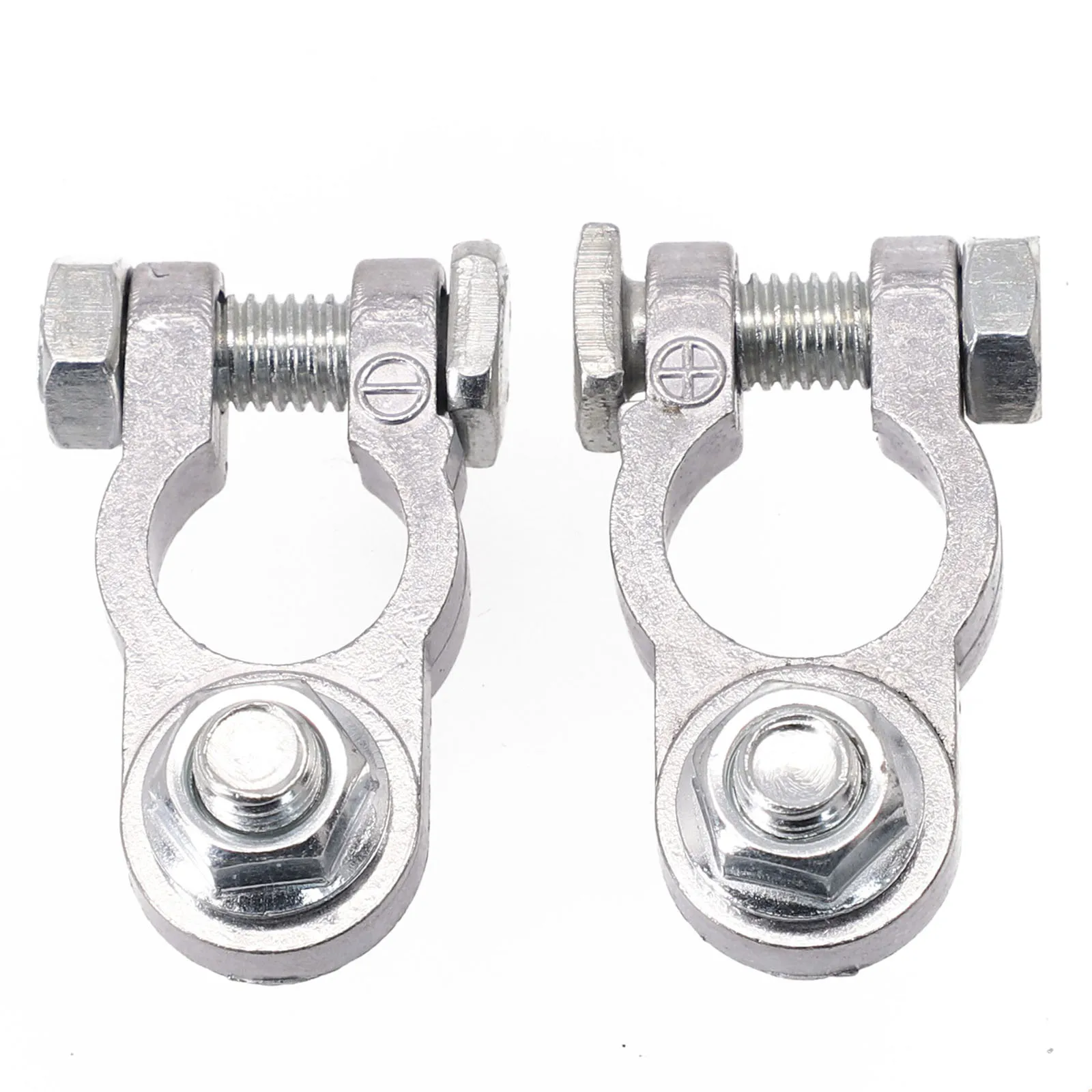 2pcs Battery Terminal Clamps Zinc Alloy Positive And Negative Pole Car ...