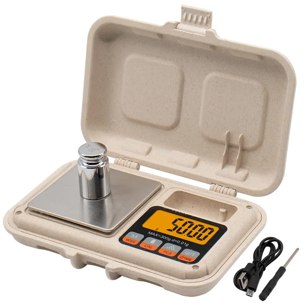 300g x 0.01g Digital Portable Scale, Portable Mini Jewelry Scale (g & oz), Mini Scale with LCD ...