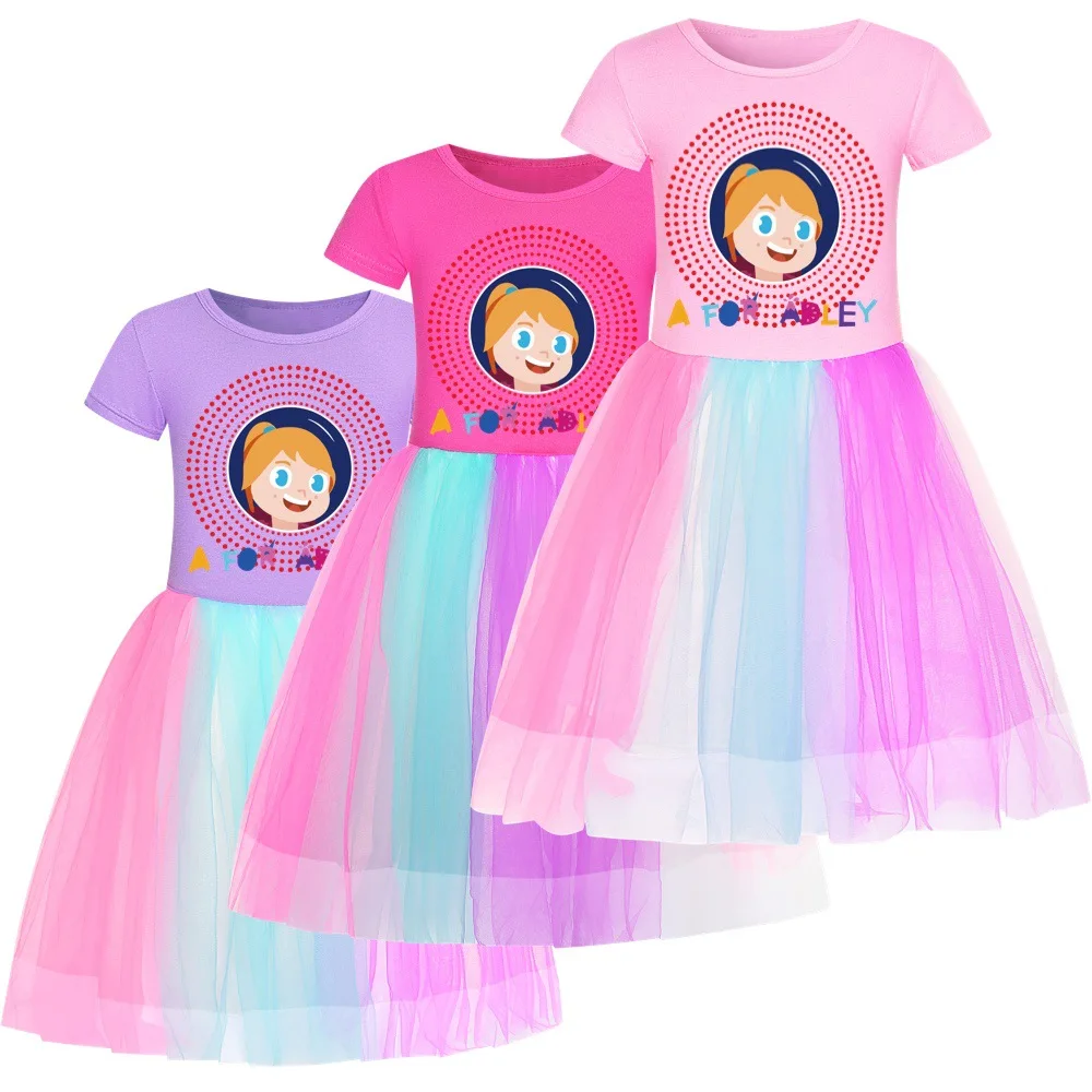 Girls-Kids-A-FOR-ADLEY-Elegant-Causal-Princess-Party-Dresses-Children ...