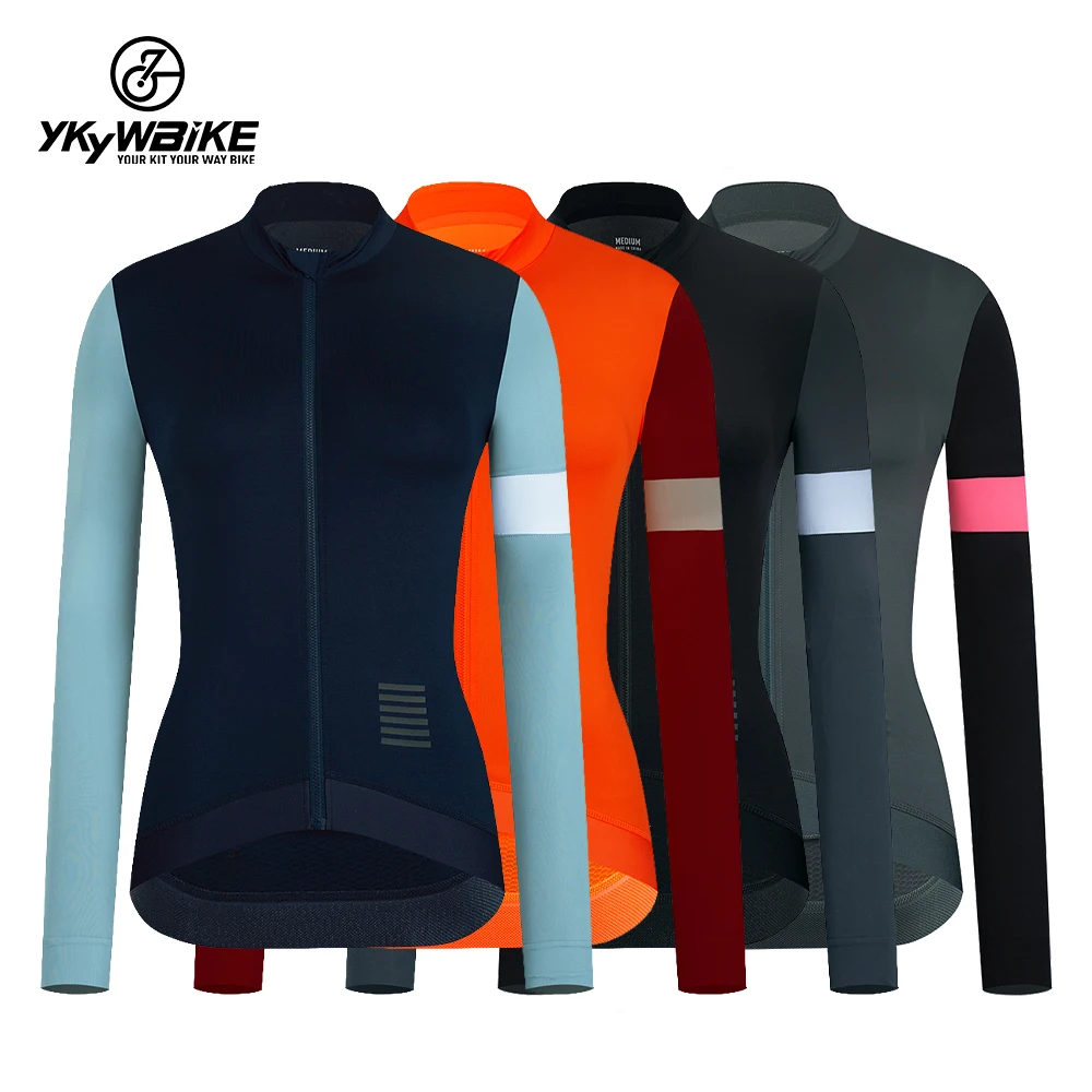 YKYWBIKE Jersey de Ciclismo de manga larga para mujer, ropa transpirable de secado rápido para ...
