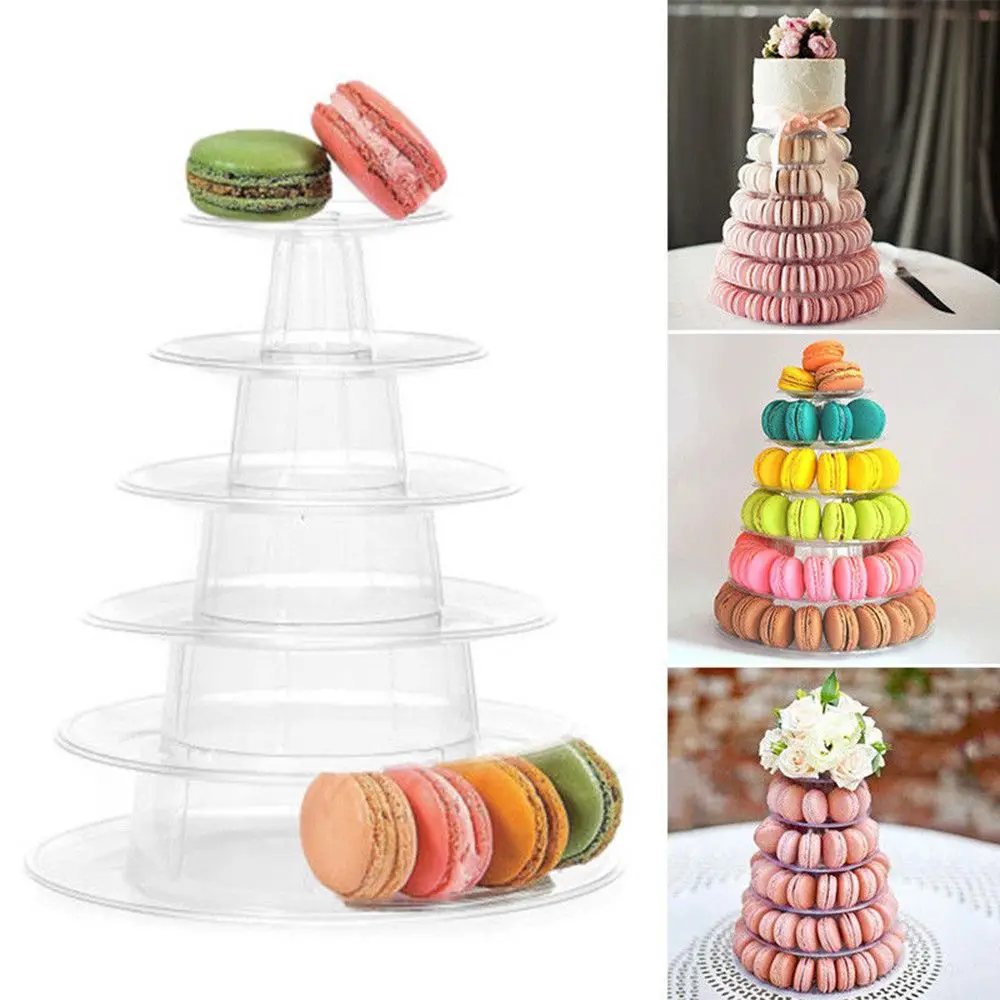 6-Tier-Macaroon-Pyramid-Macaron-Tower-Display-Stand-For-Macaron-Cupcake ...