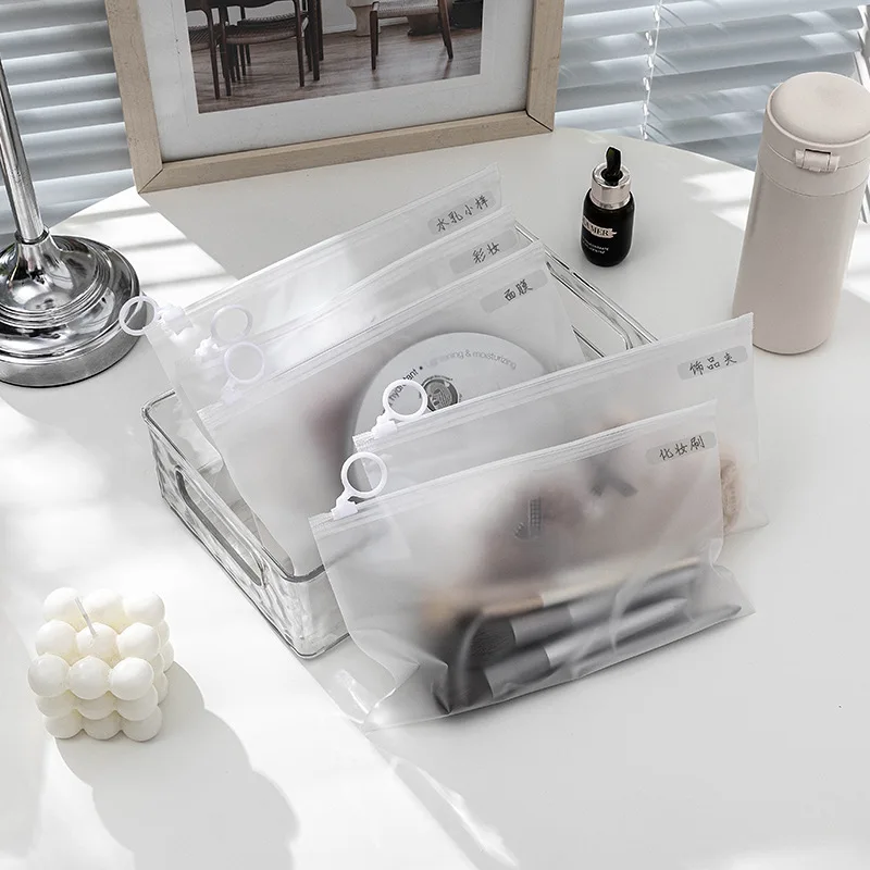 20-50pcs-Frosted-Waterproof-Pull-Tab-Storage-Bag-Portable-Transparent ...