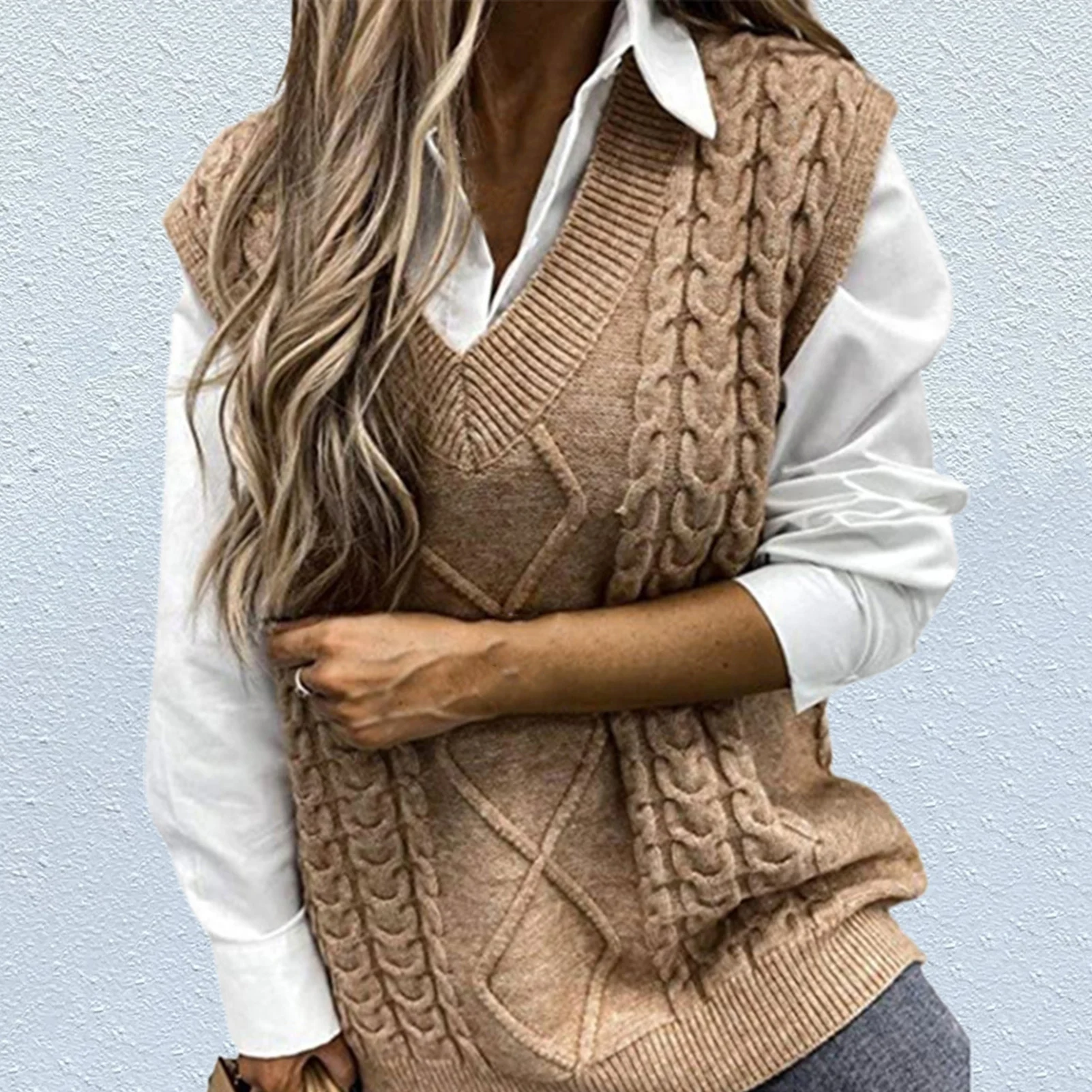 Vest Sweater Outerwear Women | Womens Knitted Vests Women | Knit Vests ...