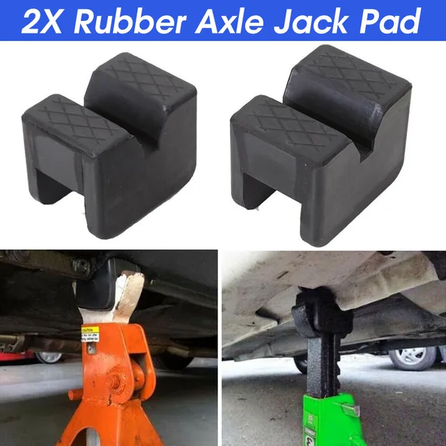 2pcs Rubber Axle Jack Pad Jacking Stand Pads Car Accessories Adapter ...