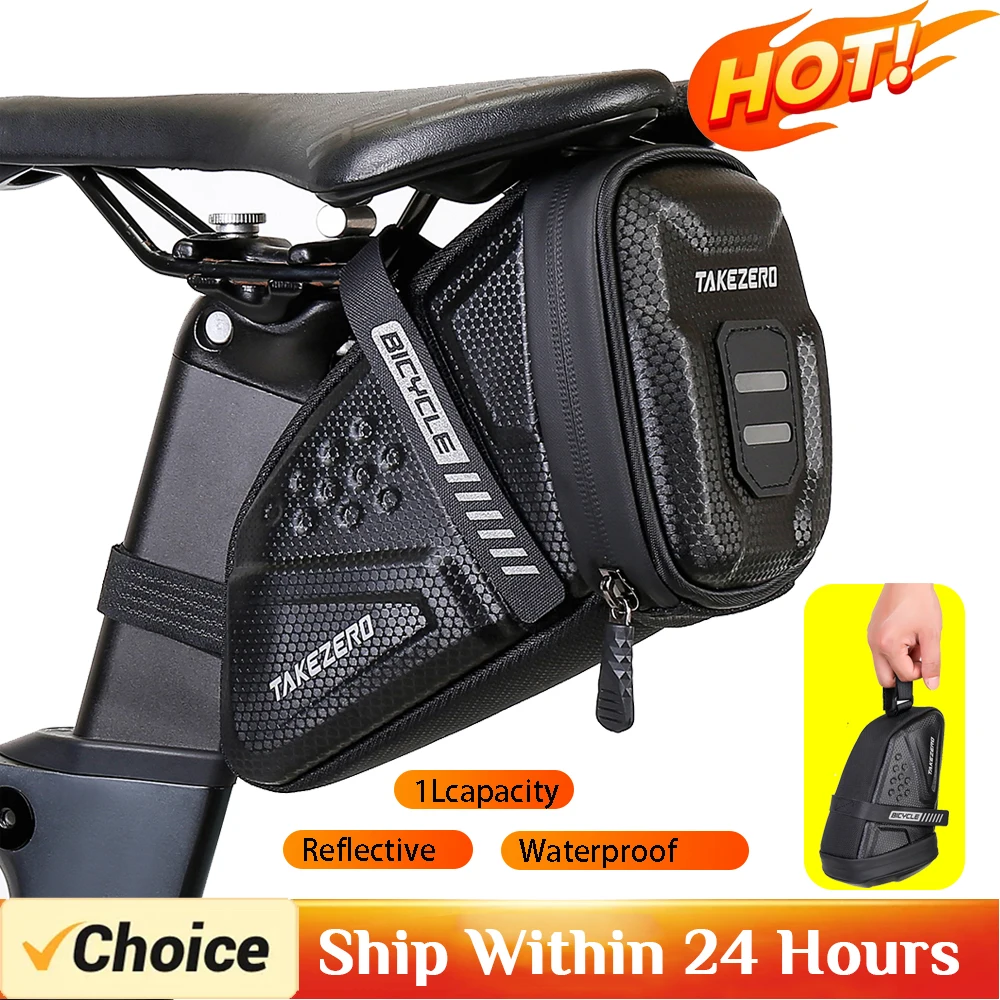 Bike-Saddle-Bag-1L-Small-Storage-Black-Cycling-Seat-Tail-Rear-Pouch ...