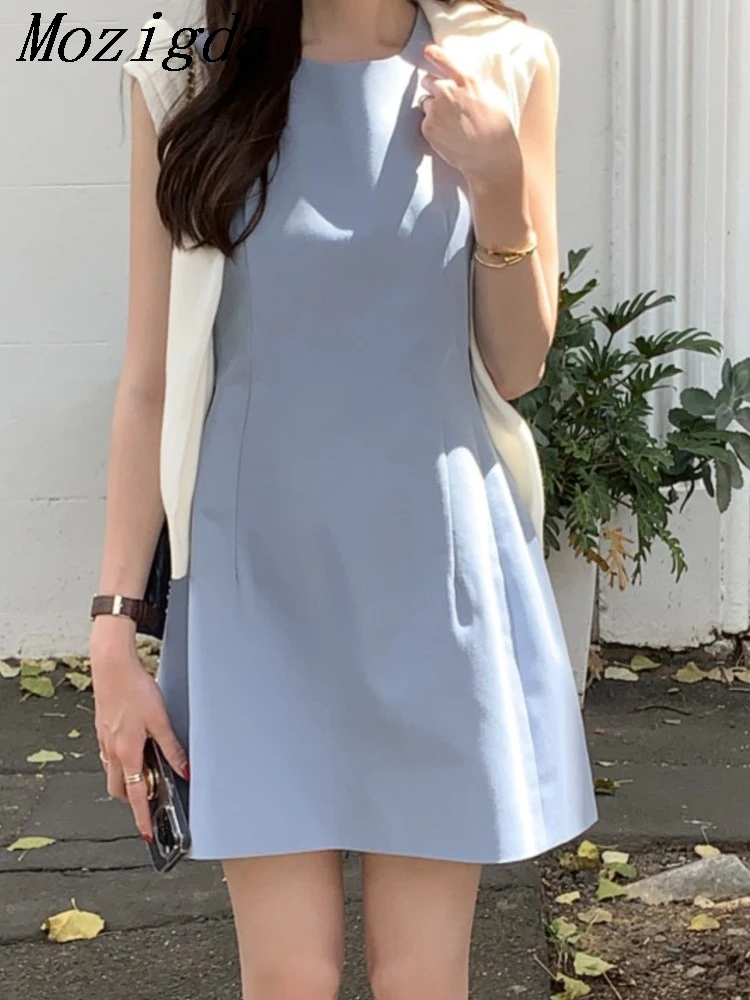 Summer-Sleeveless-Vests-Dress-Women-Elegant-Fashion-Ruffle-Ladies-Dresses-Korean-Style-Loose ...