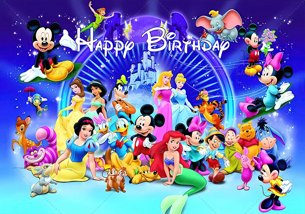 Disney Cartoon Birthday Backgrounds