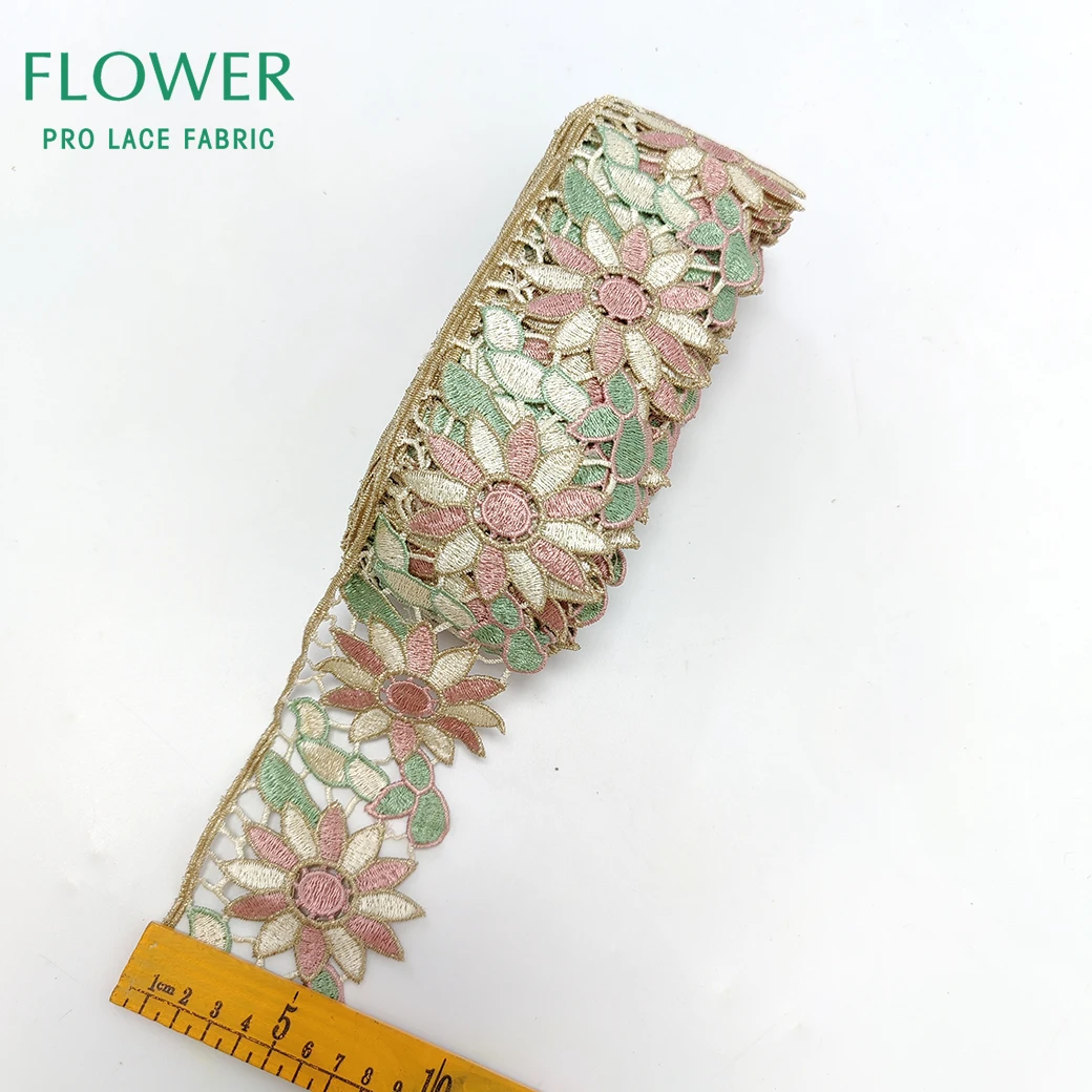 5-Yards-Ribbon-For-Crafts-With-Embroidery-Flower-Pattern-Sewing ...