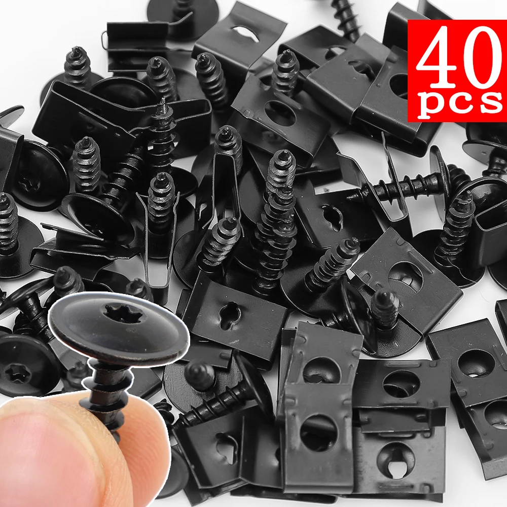 Car Metal Screw Fastener U-Type Clip Anti Rust Clamp Fastener Bumper ...