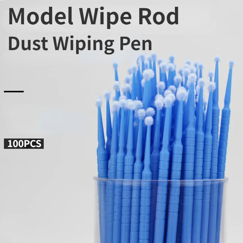 100PCS-Model-Wiping-Rod-Dust-Wiping-Pen-Sticks-Model-Cleaning-Aging ...