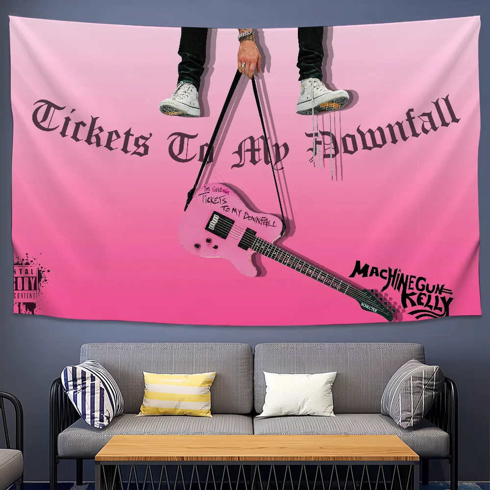 Rapper M-Machine G-Gun Kelly Cool Tapestry Background Hanging Cloth ...