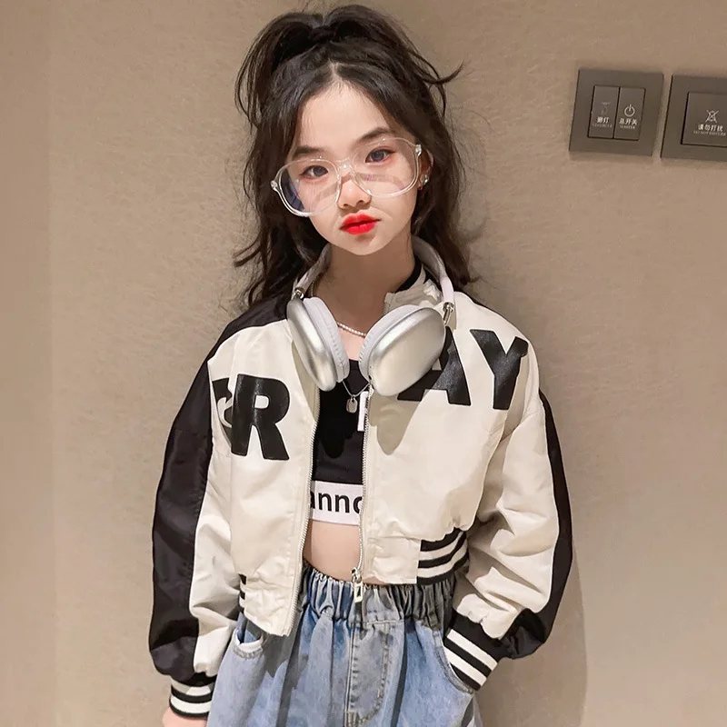 Spring-Autumn-Teen-Girls-Jacket-2024-New-Fashion-Letter-Zipper-Coats ...