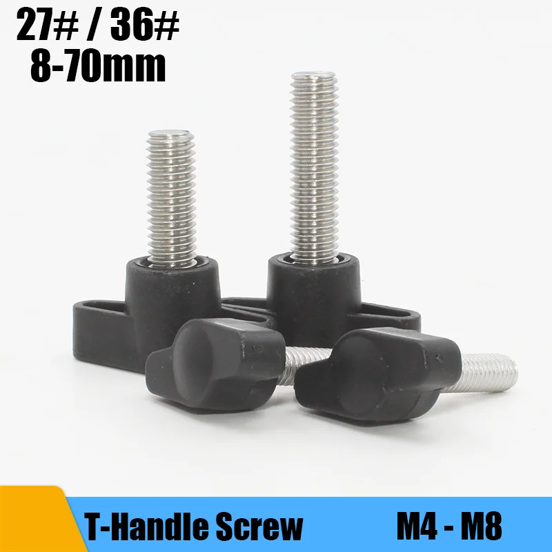 304 Stainless Steel Z Plastic Head Plum Bakelite Hand Knob Screw M4 M5 ...
