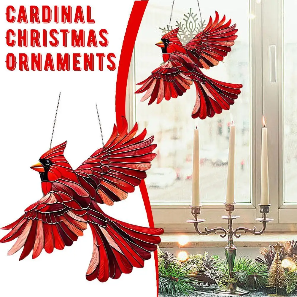 Winged-Cardinal-Christmas-Tree-Ornament-Car-Interior-Hanging-Decoration ...