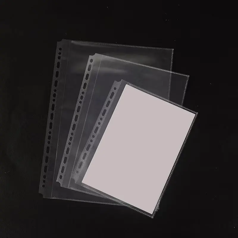 20PCS-Set-A5-B5-Transparent-File-Holder-13-17Holes-Plastic-Punched ...