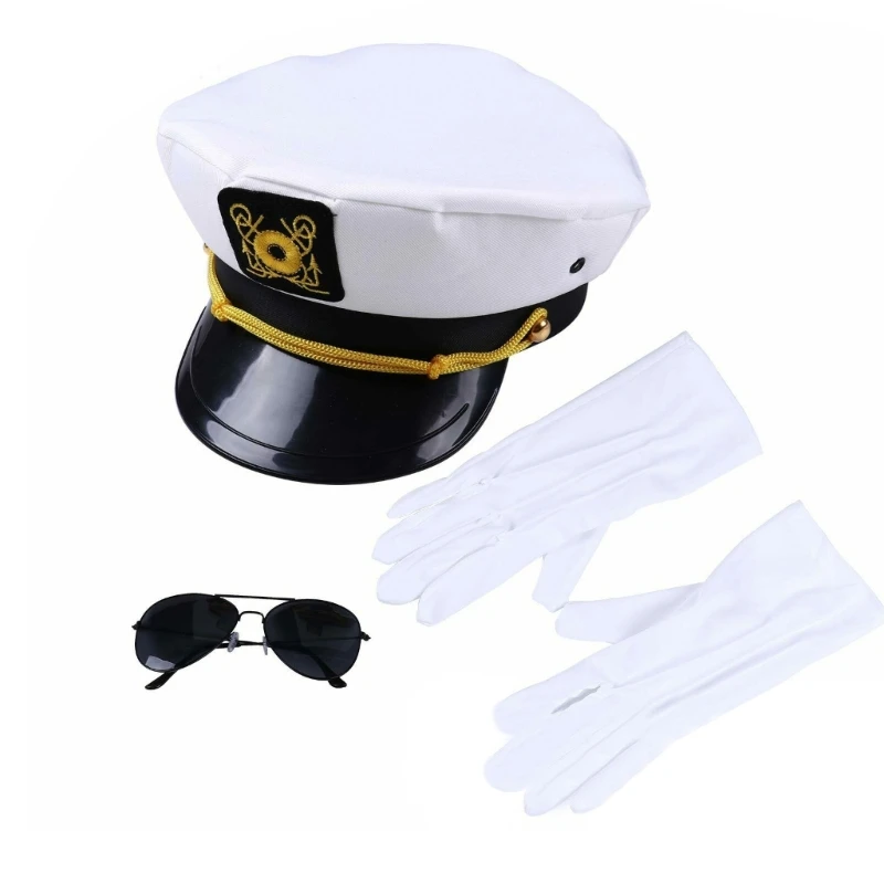 Airline-Pilot-Captain-Costume-Kit-Captain-Hat-Sailor-Hat-Cosplay ...