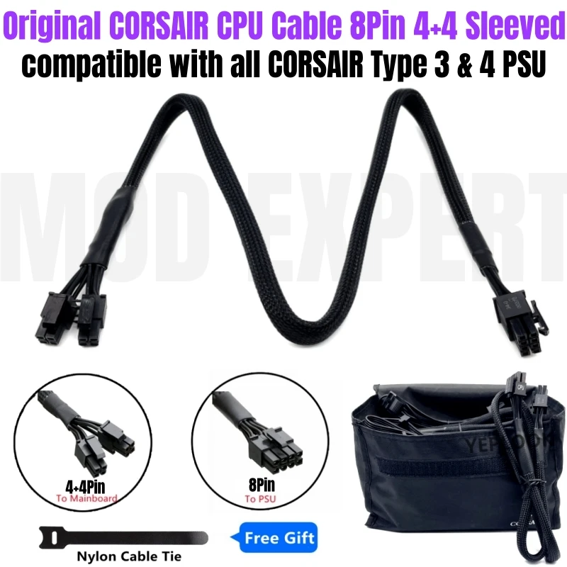 Original-CORSAIR-EPS12V-CPU-Power-Cable-8Pin-4-4Pin-Sleeved-18AWG-65CM ...