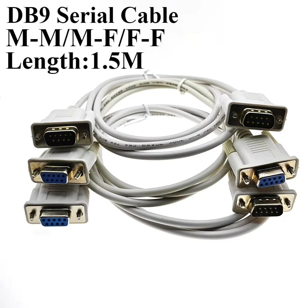 1PCS DB9 Serial Cable 9Pin RS232 Male/Female Straight/Crossover Type PC ...