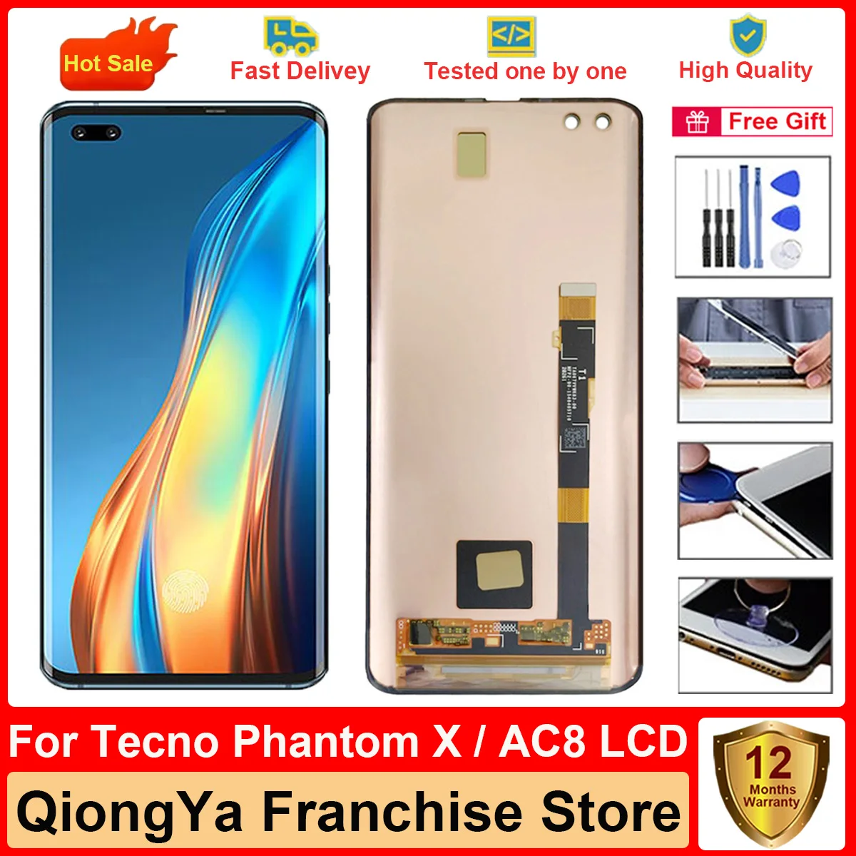 6 7 Tested 100 Original Ac8 Display For Infinix Tecno Phantom X Ac8 No