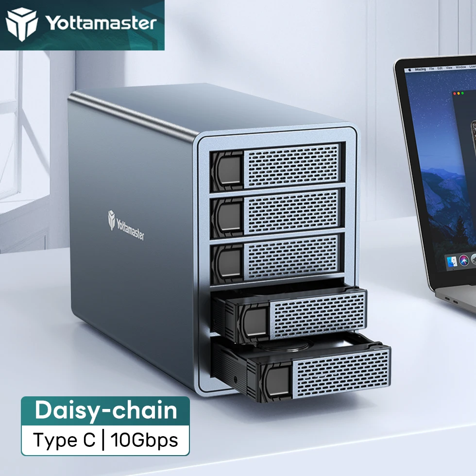 Yottamaster 10Gbps 2.5"3.5" inch SATA HDD SSD Enclosure 150W Hard Disk ...