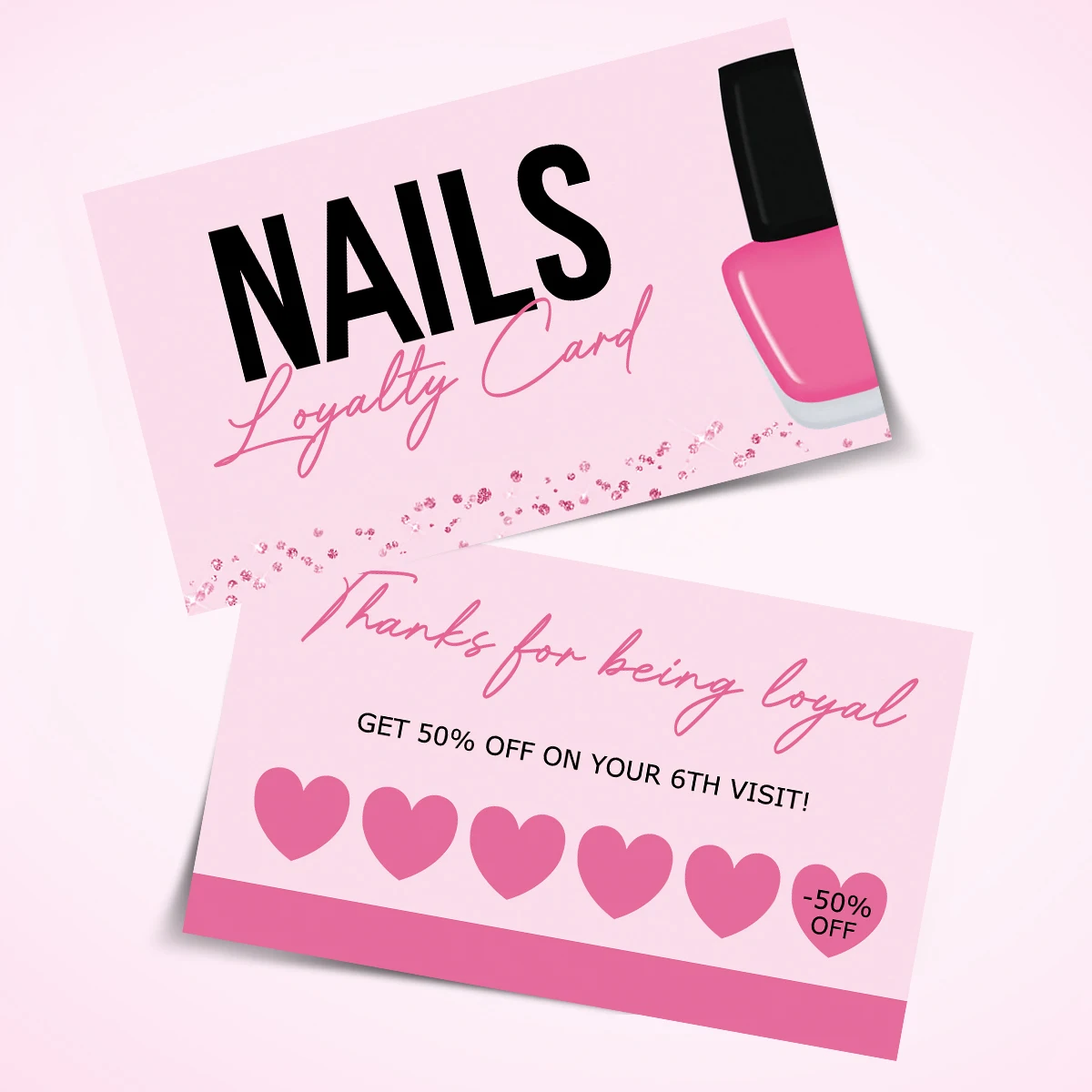 50pcs-Nails-Business-Card-Press-On-Nail-Loyalty-Card-Board-Nail ...