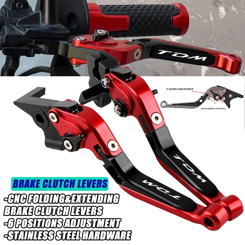 Motorcycle-Adjustable-Folding-Extendable-Brake-Clutch-Levers-For-TDM ...