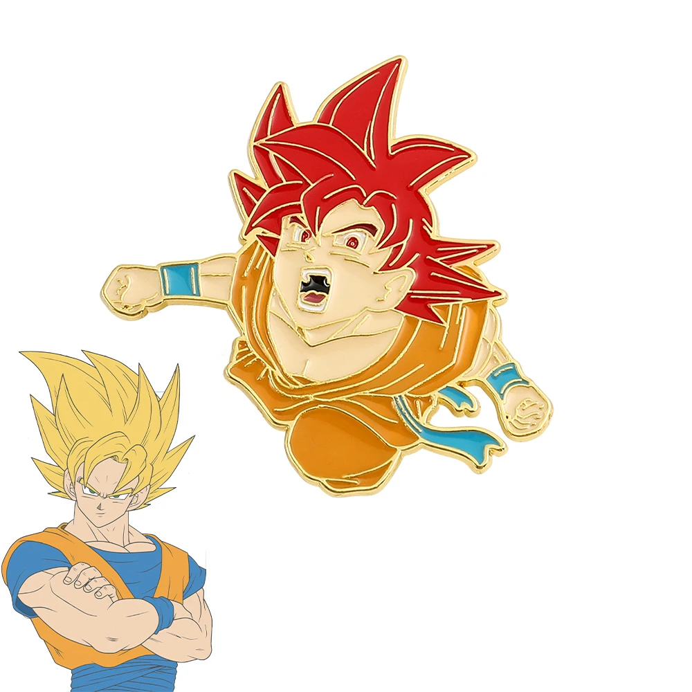 Dragon Ball Esmalte Pin Dragonball Super Saiyan Son Goku Lapel Badge ...